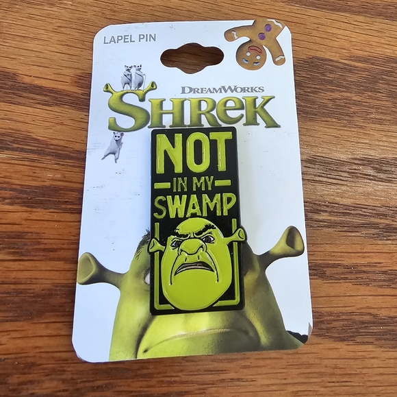 Dreamworks | Accessories | Shrek Enamel Pin Not In My Swamp Bioworld ...